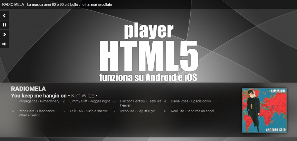 PLAYER HTML5 con una nuova opzione - Web Radio Design